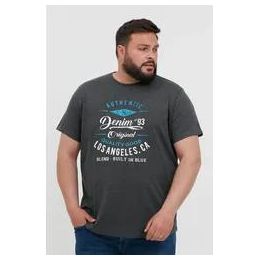 T-Shirt Blend "BHDoppler Big & Tall", Damen, Gr. 5XL, charcoal mix, Web, 100% Baumwolle, bedruckt, regular fit normal, Rundhals, Shirts T-Shirt, T-Shirt in gro&szlig;en Gr&ouml;&szlig;en