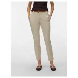 V&eacute;ro Moda Chinohose VERO MODA "VMFIEBY MW TAPERED CHINO PANT", Damen, Gr. M, L&auml;nge 32, cement, Web, Obermaterial: 98% Baumwolle, 2% Elasthan, unifarben, lang, Hosen Chinohose, Baumwollmischung