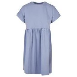 Shirtkleid Urban Classics "Urban Classics Damen Ladies Organic Empire Valance Tee Dress", Damen, Gr. 5XL, US-Gr&ouml;&szlig;en, violablau, 100% Baumwolle, unifarben, loose fit, Rundhals, Kleider Shirtkleid