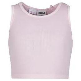 T-Shirt Urban Classics "Urban Classics Girls Washed Rib Jersey Cropped Shirt", M&auml;dchen, Gr. 158/164, blushedrose, 95% Baumwolle, 5% Elasthan, unifarben, slim fit, Rundhals, Shirts T-Shirt