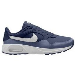 Sneaker Nike SPORTSWEAR "AIR MAX SC", Herren, Gr. 44, midnight navy, wei&szlig;, diffused blau, Leder, Textil, Schuhe Sneaker