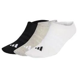 Sneakersocken Adidas ORIGINALS "Socken Thin & Light Sportswear No-Show Socks 3er Pack", Herren, Gr. 37-39, bunt (schwarz, grau, wei&szlig;), Obermaterial: 58% Baumwolle CO. 36% Polyester PES. 3% Elasthan EL. 2% Elastodien ED. 1% Polyamid PA., Socken Sneakersocken