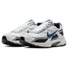 Sneaker Nike SPORTSWEAR "INITIATOR", Herren, Gr. 45,5, wei&szlig;, obsidian, mtlc cool grau, Leder, Synthetik, Textil, Schuhe Sneaker, inspiriert vom Design des Nike P-6000