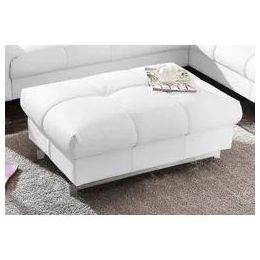 Hocker COTTA "Chef", altwei&szlig;, B:100cm H:46cm T:64cm, Leder Advantage (ein abgedecktes Spalt-Rindsleder)Bitte beachten Sie, dass Lederbez&uuml;ge mehr N&auml;hte aufweisen als Stoffbez&uuml;ge;Softlux-Kunstleder;NaturLeder (echtes Rindsleder);Luxus-Microfaser (100% Polyester), Hocker, Hocker, mit edlen Metallf&uuml;&szlig;en