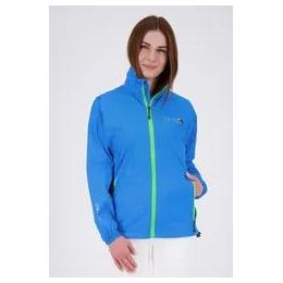 Regenjacke DEPROC ACTIVE "ROBSON WMN II", Damen, Gr. 36 (S), royalblau, 100% Polyester, normal, elastischer Bund mit Gummizug, Jacken Regenjacke, auch in Gro&szlig;en Gr&ouml;&szlig;en erh&auml;ltlich