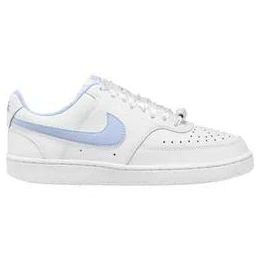 Sneaker Nike SPORTSWEAR "W COURT VISION LOW LE", Herren, Gr. 40,5, wei&szlig;, hydrogen blau, Synthetik, Schuhe Sneaker, inspiriert vom Design des Nike Air Force