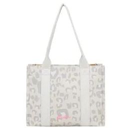 Henkeltasche Fritzi aus Preussen "Tote Shopper Medium Leo", Herren, Gr. B/H/T: 14cm x 26cm x 33cm, beige, Kunstfaser, Taschen, mit tollem Leo-Print