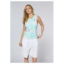 Tanktop Chiemsee, Damen, Gr. 38, tropical breeze, 95% Baumwolle, 5% Elasthan, slim fit, tiefer Rundhals, Tops Tanktop, - mit kleiner Logostickerei im Nacken