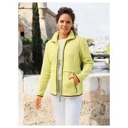 Fleecejacke Casual Looks, Damen, Gr. 52, lindgr&uuml;n, 100% Polyester, unifarben, Jacken Fleecejacke