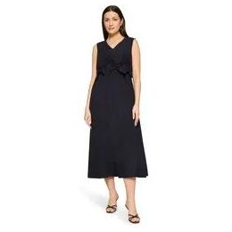 Midikleid Betty Barclay "Damen mit V-Ausschnitt", Damen, Gr. 40, Normalgr&ouml;&szlig;en, dunkelblau, Obermaterial: 69% Baumwolle, 29% Polyamid, 02% Elasthan, figurumspielend lang, V-Ausschnitt, Kleider Midikleid