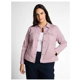 Jeansjacke Tom Tailor PLUS, Damen, Gr. 44, light elderberry, Denim/Jeans, Obermaterial: 98% Baumwolle, 2% Elasthan. Futter: 100% Baumwolle, unifarben, normal h&uuml;ftbedeckend, Rundhals, 1-Knopf-Manschette, Jacken Jeansjacke, mit Knopfleiste - Gro&szlig;e Gr&ouml;&szlig;en