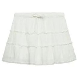 Sommerrock Superdry "CHEESECLOTH TIERED MINI SKIRT", Damen, Gr. L, sanftes wei&szlig;, Web, Obermaterial: 100% Baumwolle, unifarben, regular fit kurz, R&ouml;cke