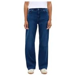 Weite Jeans Mustang "Damen Style Madison Wide", Damen, Gr. 31, L&auml;nge 30, 682 mittelblau, Denim/Jeans, 78% Baumwolle, 10% Lyocell, 9% Elastomultiester, 3% Elasthan, unifarben, weit, Jeans