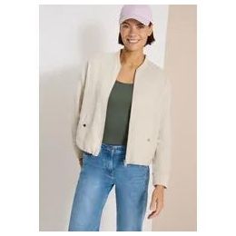 Blouson Cecil, Damen, Gr. XXL (46), macadamia beige, Stoff, 100% Leinen, unifarben, normal normal, Rippb&uuml;ndchen, Jacken Blouson, aus Leinen