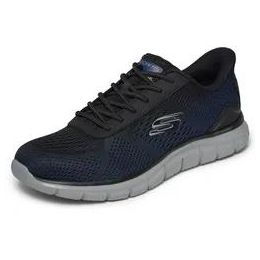 Slip-On Sneaker Skechers "TRACK", Herren, Gr. 48,5, navy, schwarz, Lederimitat, Textil, Schuhe, Schlupfschuh, Freizeitschuh, Sportschuh mit Memory Foam