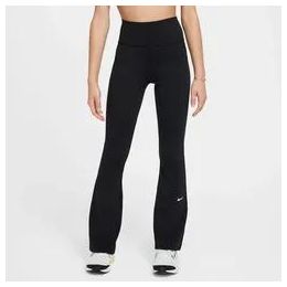 Shorts Nike "G NK DF ONE TGHT FLARE", Damen, Gr. S, N-Gr, schwarz, wei&szlig;, Obermaterial: 80% Polyester, 20% Elasthan, Hosen Shorts, sportlicher Stil