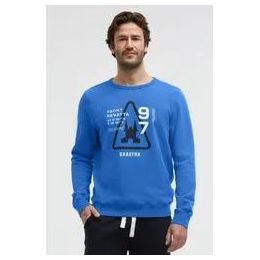 Sweater Gaastra, Herren, Gr. M, blau horizon, Sweatware, Material: 100% Baumwolle, bedruckt, bestickt, regular fit normal, Rundhals, eingesetzt Rippb&uuml;ndchen, Sweatshirts Sweater, aus Baumwolle