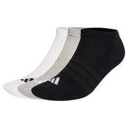 Sneakersocken Adidas ORIGINALS "Socken Cushioned Essentials Low Socks 3er Pack", Herren, Gr. 46-48, bunt (schwarz, grau, wei&szlig;), Obermaterial: 60% Baumwolle CO. 37% Polyester PES. 2% Elasthan EL. 1% Polyamid PA., Socken Sneakersocken
