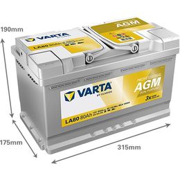 Varta Starterbatterie 840080080k312 22.56KG