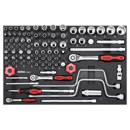 SONIC EQUIPMENT Werkzeugmodul Bitsatz 1/4, 3/8 und 1/2 SFS-M 86-tlg. 108601