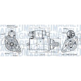 MAGNETI MARELLI Starter 063721322010 f&uuml;r VW