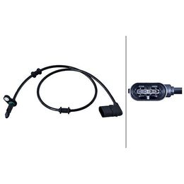 Hella Sensor, Raddrehzahl 6pu358216201 Hinterachse f&uuml;r Mercedes