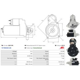AS-PL Starter s0311pr f&uuml;r OPEL FORD FIAT PEUGEOT