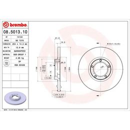 Brembo Bremsensatz, Scheibenbremse ijzjsgfns7 Vorderachse voll 254mm 14mm f&uuml;r TRIUMPH FORD VAUXHALL BEDFORD RELIANCE ROVER DAF