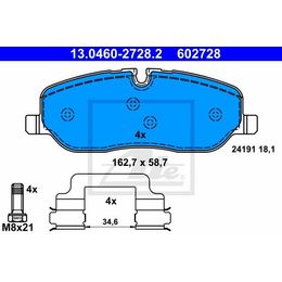 ATE Bremsensatz, Scheibenbremse Bremsen-Set VA + HA SIZW2N7QA6 Vorderachse bel&uuml;ftet 344mm 30mm f&uuml;r LAND ROVER