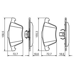 Bosch Bremsensatz, Scheibenbremse ijzjsgmuo7 Vorderachse bel&uuml;ftet 345mm 30mm f&uuml;r SAAB Ford Opel Volvo HOLDEN Vaughall MAZDA