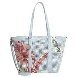 Shopper Tamaris "Shopper TAS Kendra", Damen, Gr. B/H/T: 48cm x 29,5cm x 13cm 0, blau (lightblau 530), PVC, Taschen Shopper