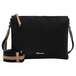 Umh&auml;ngetasche Tamaris "Umh&auml;ngetasche TAS Kirsten", Damen, Gr. B/H/T: 24cm x 28,5cm x 2cm 0, schwarz (schwarz 100), Polyurethan, Taschen Umh&auml;ngetasche
