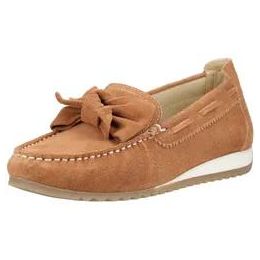 Mokassin Ara "Ara Slipper Leder", Damen, Gr. 41,5, braun, Leder, Schuhe Mokassin
