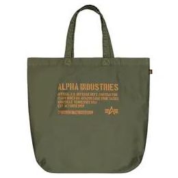 Tragetasche Alpha Industries "Shopper Bag", schwarz olive, Obermaterial: 98% Baumwolle, 2% Elastan, Taschen