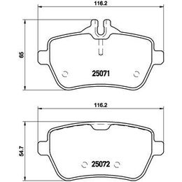Brembo Bremsensatz, Scheibenbremse Bremsensatz-Hinterachse COATED DISC LINE / STANDARD ijzjsgghc1 Hinterachse innenbel&uuml;ftet 320mm 24mm f&uuml;r MERCEDES-BE