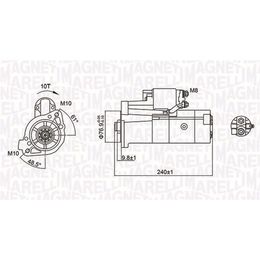 MAGNETI MARELLI Starter 063721221010 f&uuml;r MITSUBISHI