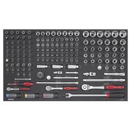 SONIC EQUIPMENT Werkzeugmodul Kombinationssatz 1/4, 3/8 und 1/2 SFS-L 156-tlg. 315602
