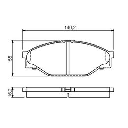 Bosch Bremsensatz, Scheibenbremse ijf140w1v8 Vorderachse bel&uuml;ftet 257mm 25mm f&uuml;r TOYOTA VW