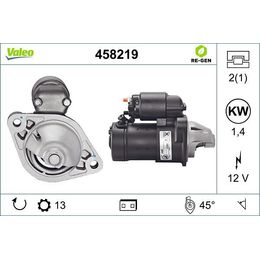 Valeo Starter 458219 f&uuml;r Opel Vaughall CHEVROLET Ford ISUZU HONDA