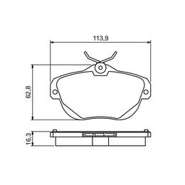 Bosch Bremsensatz, Scheibenbremse ijf1413je2 Hinterachse bel&uuml;ftet 302mm 22mm f&uuml;r Citro&euml;n Peugeot