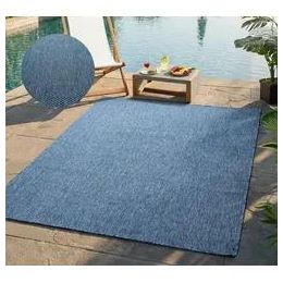 Teppich Bruno Banani "Venezia, auch als L&auml;ufer", dunkelblau, B:300cm H:4mm L:400cm, Kunstfaser, Teppiche, Teppich, In- und Outdoor geeignet, Sisal-Optik, Wetterfest & UV-best&auml;ndig