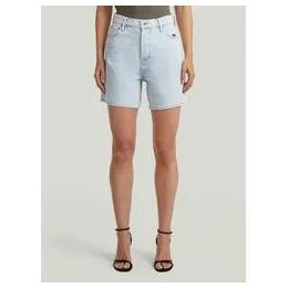 G-Star Raw Shorts G-STAR "Jett High Short Clean Edge", Damen, Gr. 24, beached faded blau galena, Obermaterial: 95% Baumwolle, 5% Baumwolle, Hosen Shorts