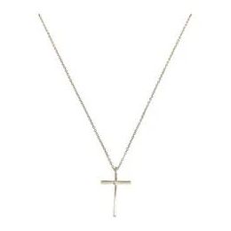 Edelstahlkette Urban Classics "Urban Classics Unisex Big Basic Cross Necklace", gold, Halsketten, Damen, onesize, Edelstahlkette