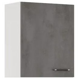 H&auml;ngeschrank IMPULS K&Uuml;CHEN "Prag", in drei Breiten, H&ouml;he: 72,3 cm", grau (beton, optik schiefer dunkelgrau), B:60cm H:72,3cm T:34,2cm, Dekorfolie, Holzwerkstoff, Schr&auml;nke, H&auml;ngeschrank, vormontiert, mit Dreht&uuml;r und zwei verstellbaren Fachb&ouml;den