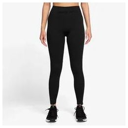 Trainingstights Nike "W NP DF SMLS HR 7/8 TIGHT", Damen, Gr. M, N-Gr, schwarz, Obermaterial: 58% Nylon, 35% Polyester, 7% Elasthan, Hosen, schnell trocknendes Material, atmungsaktiv, sportlicher Stil