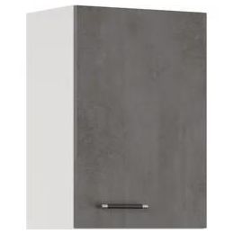 H&auml;ngeschrank IMPULS K&Uuml;CHEN "Prag", in drei Breiten, H&ouml;he: 72,3 cm", grau (beton, optik schiefer dunkelgrau), B:50cm H:72,3cm T:34,2cm, Dekorfolie, Holzwerkstoff, Schr&auml;nke, H&auml;ngeschrank, vormontiert, mit Dreht&uuml;r und zwei verstellbaren Fachb&ouml;den