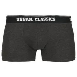 Boxershorts Urban Classics "Urban Classics Herren Men Boxer Shorts Double Pack", Damen, Gr. XL, 1 Stk., schwarz, charcoal, 95% Baumwolle, 5% Elasthan, Unterhosen