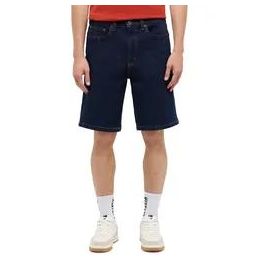 Straight-Jeans Mustang "Herren Style Jeff Shorts", Herren, Gr. 32, 900 dunkelblau, Denim/Jeans, 99% Baumwolle, 1% Elasthan, unifarben, straight fit, Jeans Straight-Jeans