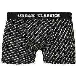 Boxershorts Urban Classics "Urban Classics Herren Boxer Shorts 3-Pack", Damen, Gr. 4XL, 1 Stk., schwarzgr&uuml;n schwarz branded aop, 95% Baumwolle, 5% Elasthan, Unterhosen