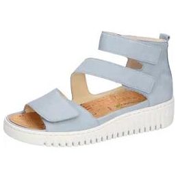 Waldl&auml;ufer Schaftsandale WALDL&Auml;UFER "H-WILLOW", Damen, Gr. 5 (38), hellblau, Nubukleder, unifarben, Basic, Schuhe Schaftsandale, Sommerschuh, Sandalette in Komfortweite H (= sehr weit)